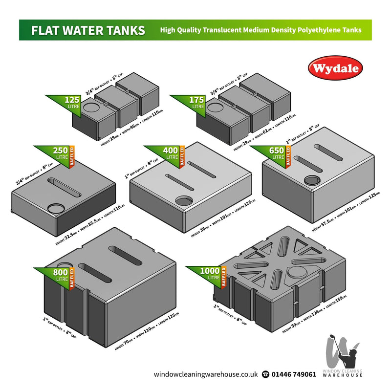 Flat Tanks | Window Cleaning Tanks - Window Cleaning Warehouse Ltd